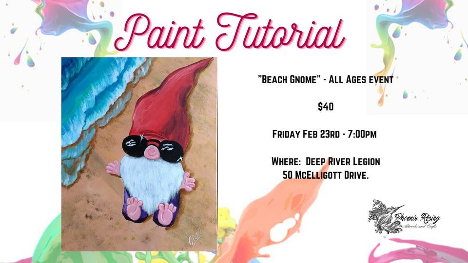 "Beach Gnome" - Paint Tutorial - Rescheduled date Friday Feb 23rd 7 ...