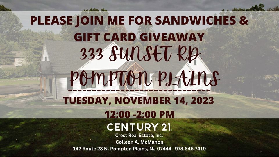 Broker Lunch - 333 Sunset Rd. Pompton Plains, NJ 07444, 333 Sunset Rd ... Broker Lunch - 333 Sunset Rd. Pompton Plains, NJ 07444, 333 Sunset Rd ...