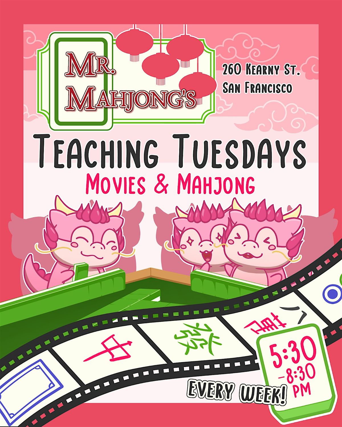 Teaching Tuesday: Mahjong Night with Cindy, Mr. Mahjong’s, San ...