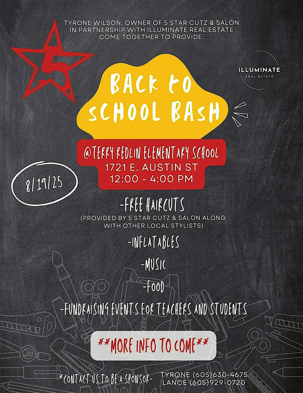 Back To School Bash (Free Haircuts & More) Sponsored by 5 Star Cutz ...