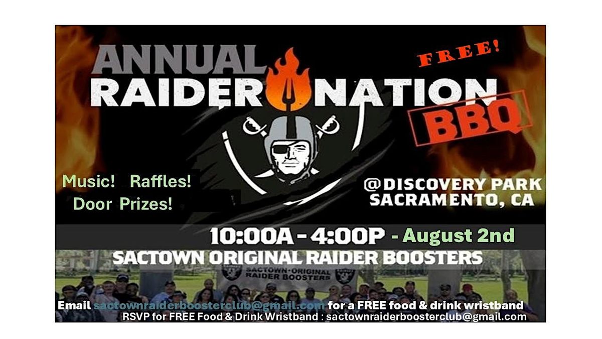 Raider Nation BBQ, Discovery Park, Sacramento, 2 August 2025 | AllEvents