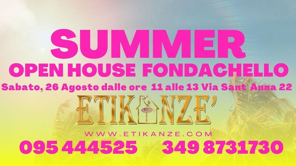 Etikanze Summer Open House Fondachello, Fondachello Sant'Anna, Gravina ...