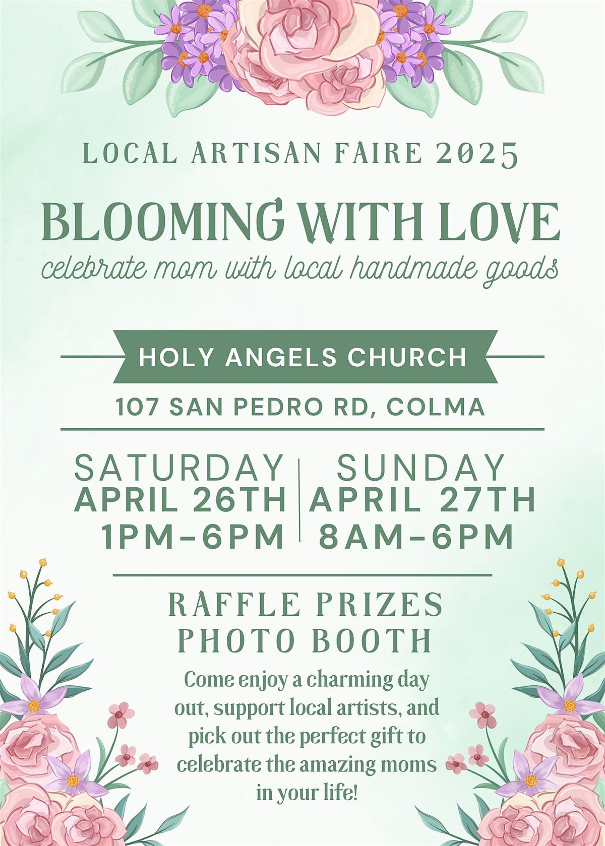 Local Artisan Faire 2025 - Blooming with Love ~ celebrate mom, Holy ...