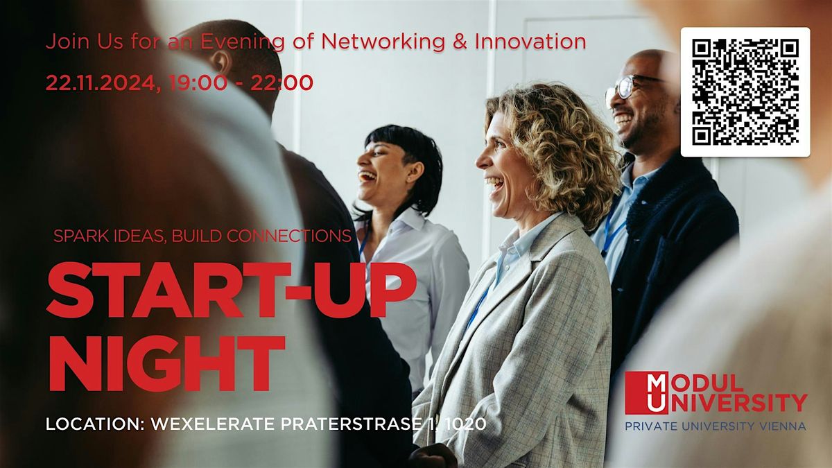 Start-up Night powered by Modul University, weXelerate, Wien, 22 November 2024 | AllEvents