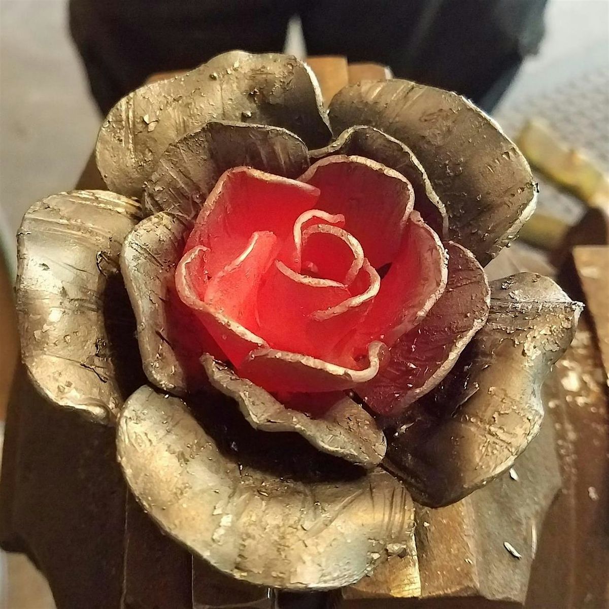 Beginner Blacksmith Flower Build, Steel Rose Forge, Columbiaville, 5 ...
