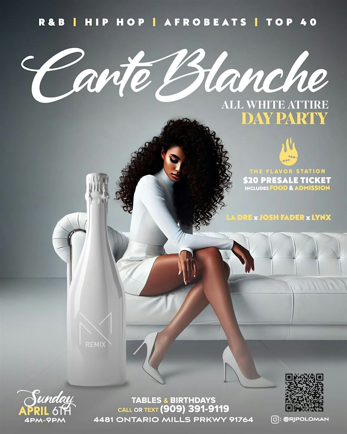 All White Day Party ReMix Champagne Lounge $20 Food & Entry, Mix Champagne Lounge, Ontario, 6 ...