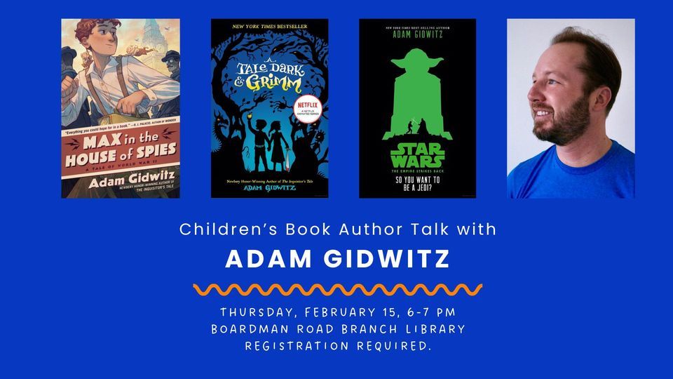 Childrens Book Author Talk with Adam Gidwitz, 141 Boardman Rd ...