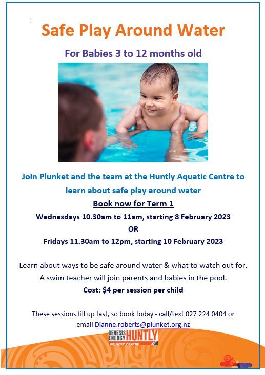 Baby Water Safety with Plunket and the Huntly Aquatic Centre, Huntly ...