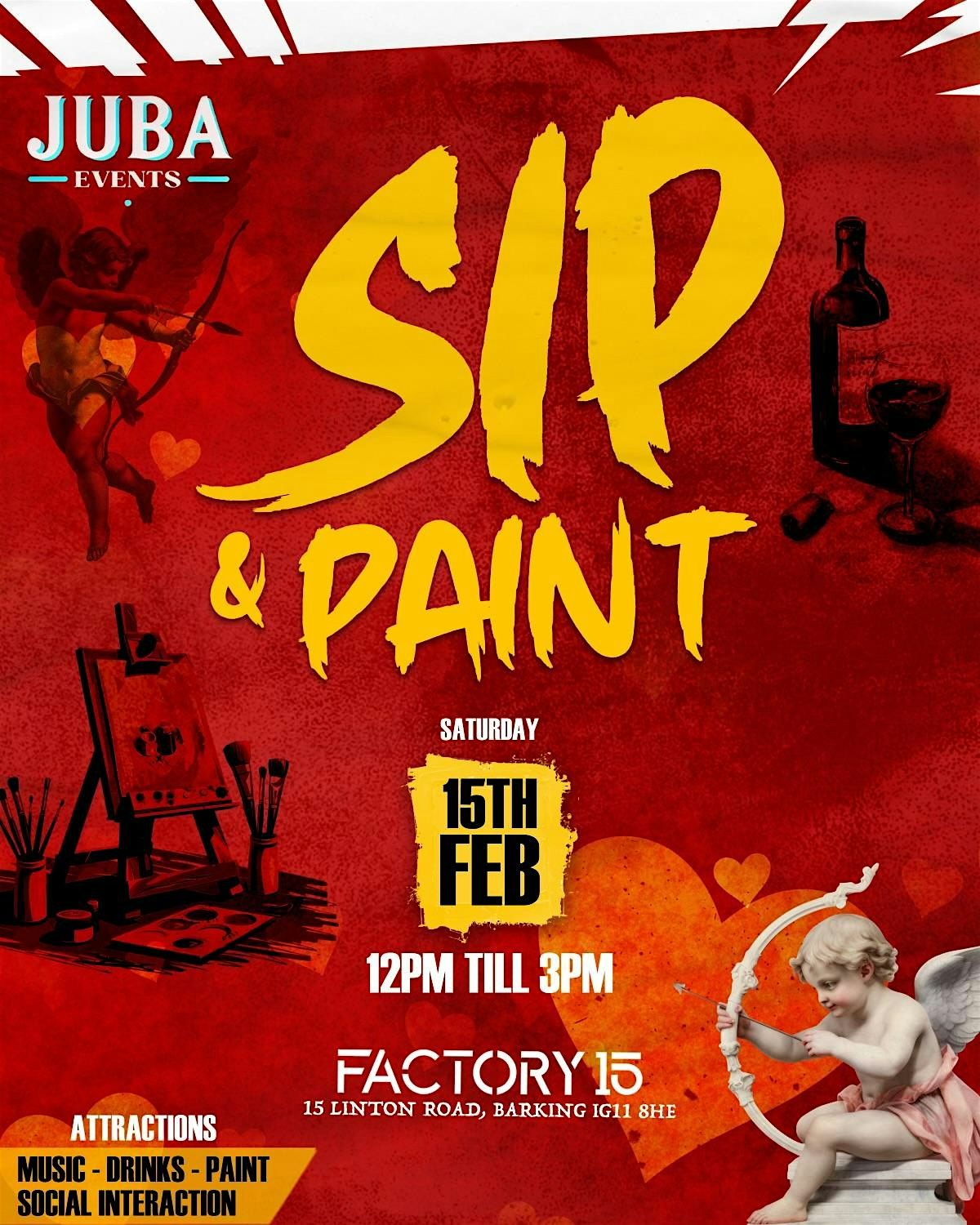 Sip & Paint + Sip & Sculpt, Factory 15 Bar & Events Venue at MAKE IT ...