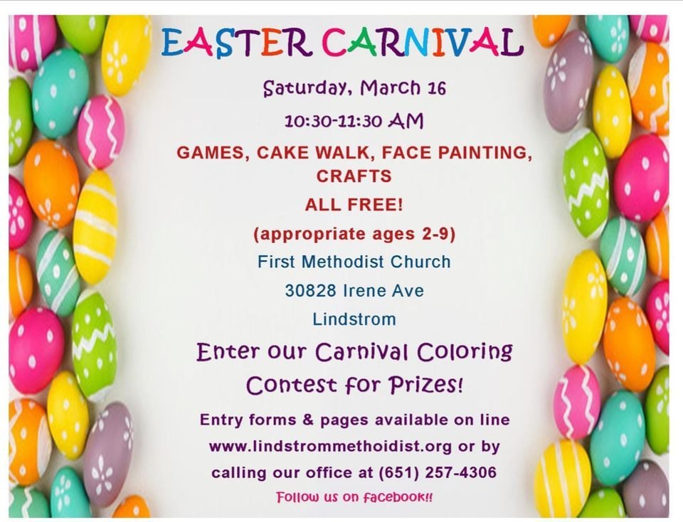 Easter ? Carnival, 30828 Irene Avenue, PO Box 688, Lindstrom, MN, 16 ...