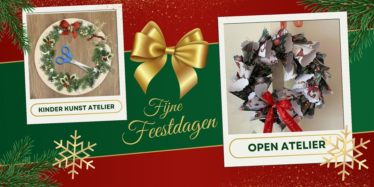 Kerstkrans knutselen bij het Kinder Kunst Atelier – gezellig en ...