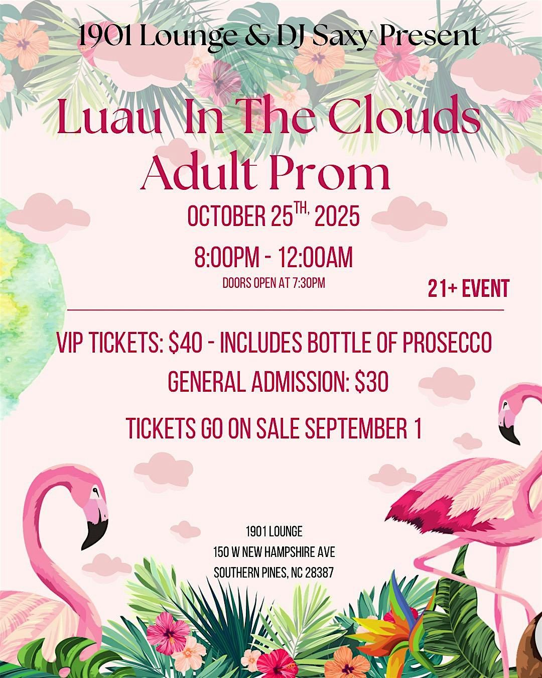 Luau In The Clouds - Adult Prom, 1901 Lounge, Southern Pines, 25 ...
