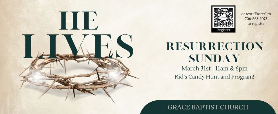 Easter Sunday Program and Candy Hunt, Grace Baptist Church - Columbus ...