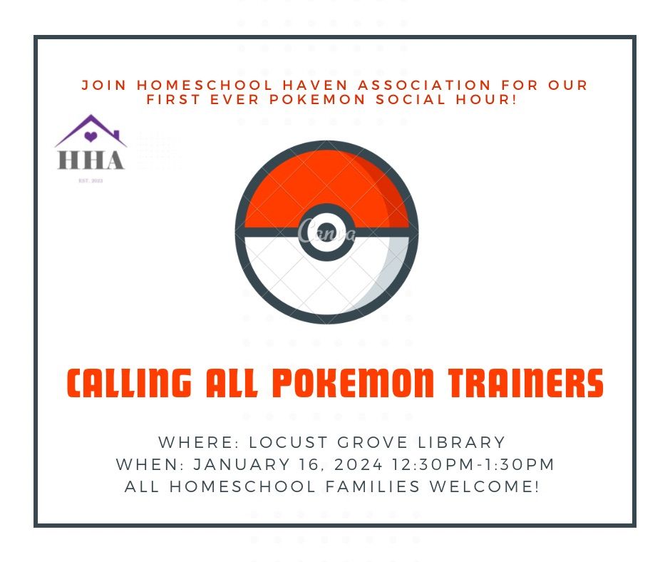 Pokemon Social Hour , Locust Grove Public Library, January 16 2024 ...