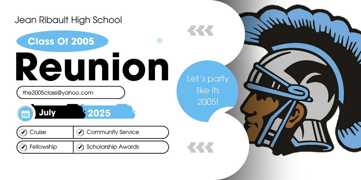 Jean Ribault Class of 2005 20-Year Reunion, 30 April 2025 | AllEvents