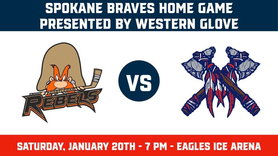 Spokane Braves vs Castlegar Rebels, Eagles Ice Arena, Spokane, January ...