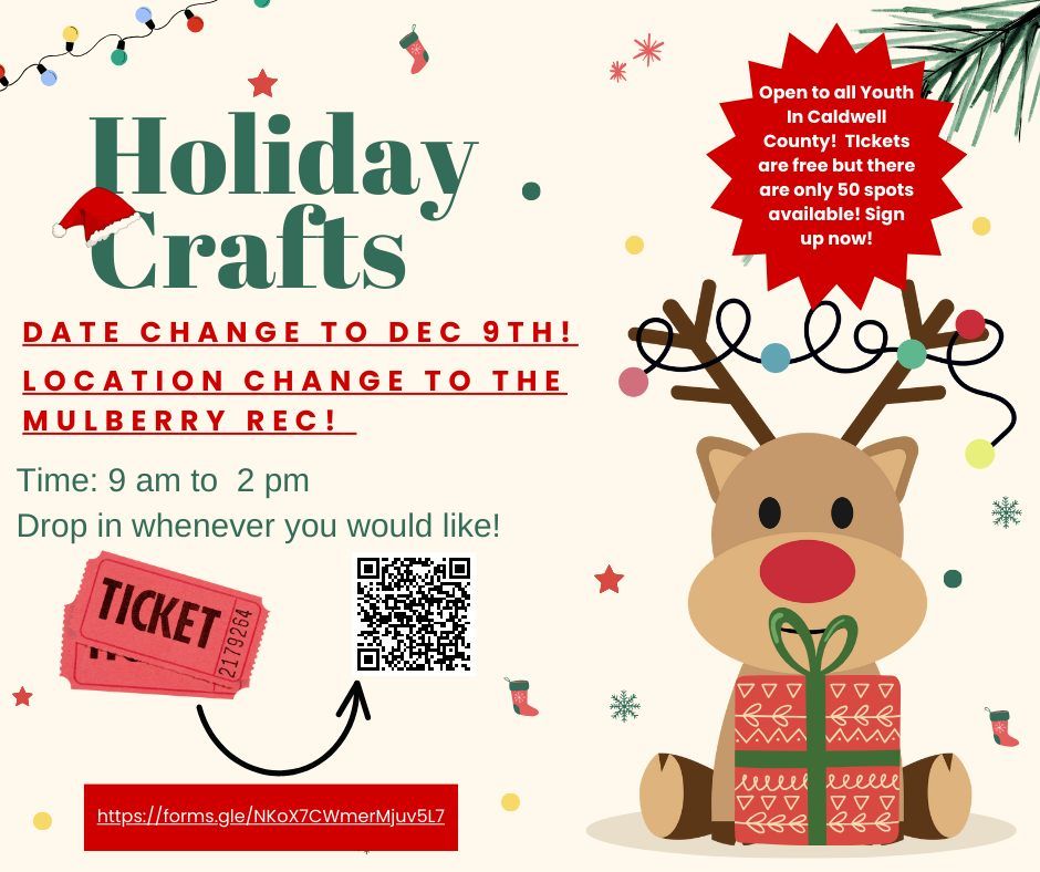 Holiday Crafts With Caldwell County 4-H , Mulberry Recreation Center ...