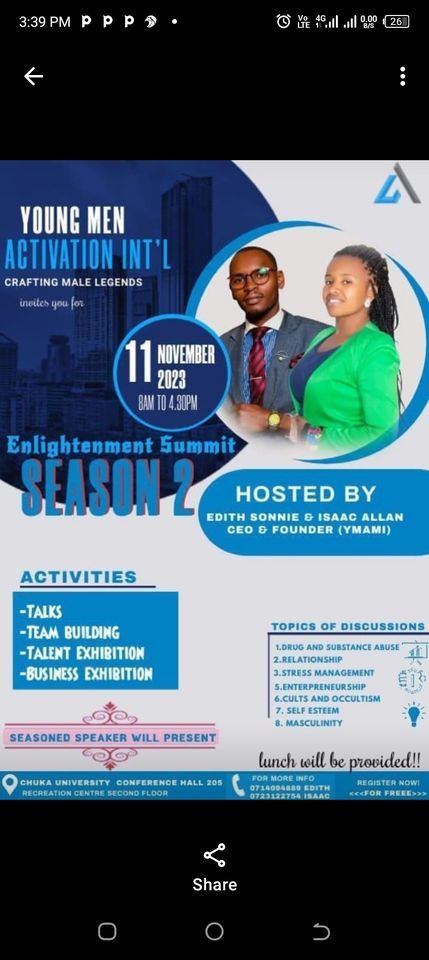 Enlightenment Summit 2 by Young Men Activation International movement ...