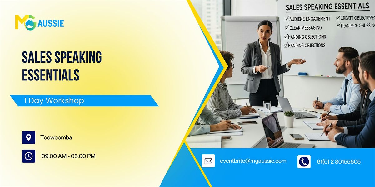 Sales Speaking Essentials: 1 Day Workshop in Toowoomba, 26 November to ...