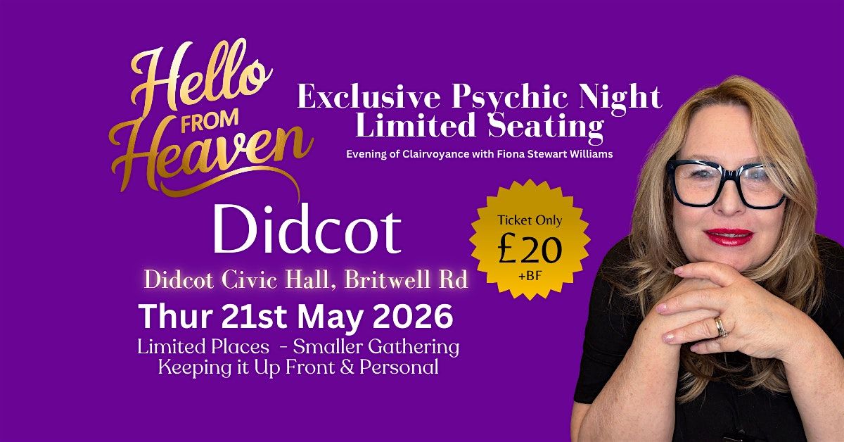 Exclusive A Wee Psychic Night in Didcot, Didcot Civic Hall, 21 May 2026 ...