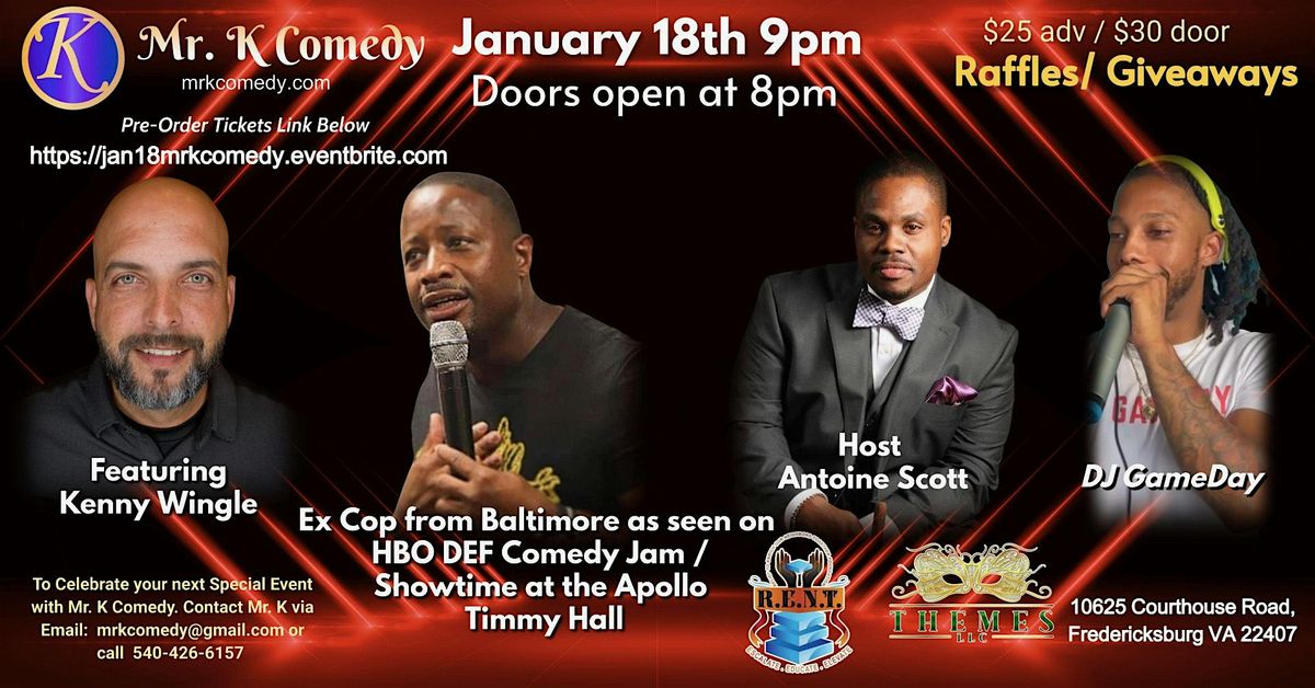 New Year Comedy show Jan 18th. in Fred-burg VA w/ the Famous Timmy Hall ...