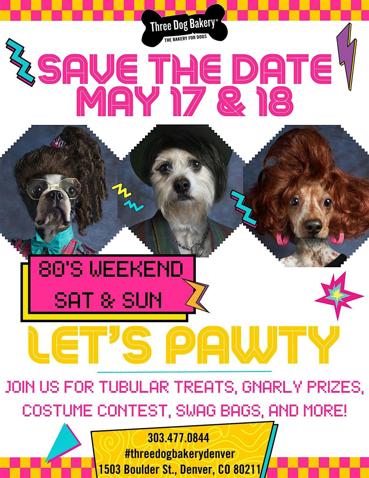 Bodacious 80s Weekend Bash (for your pup), Three Dog Bakery, Denver, 17 ...
