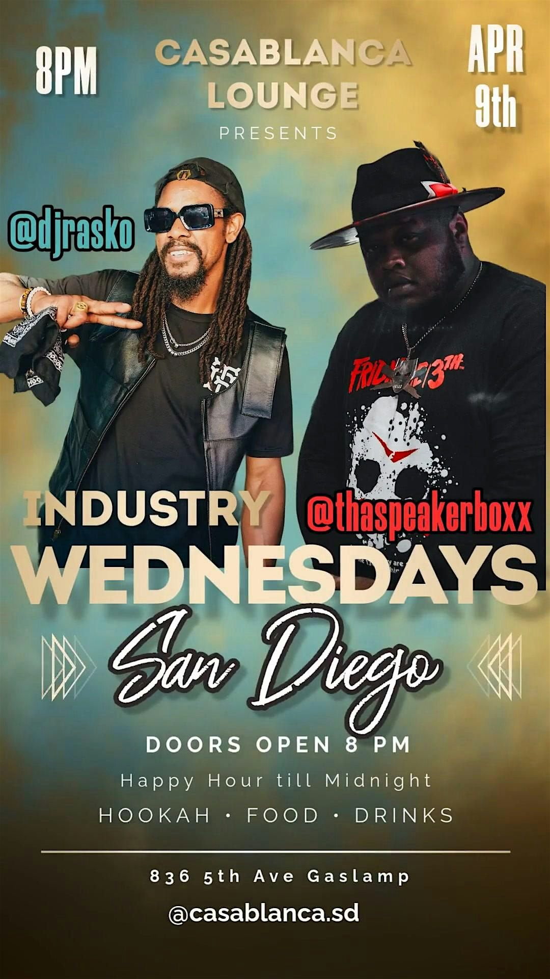Gaslamp Industry Wednesdays with Speakerboxx & DJ Rasko, Casablanca ...