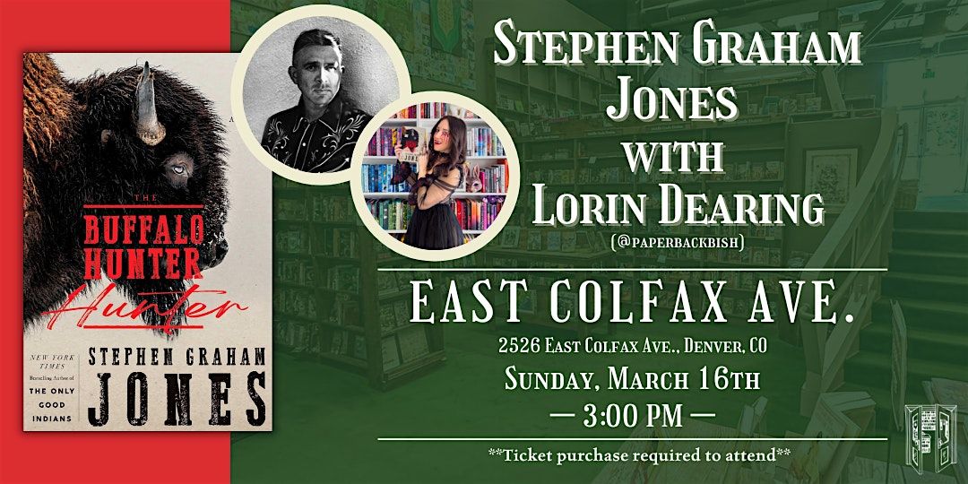 Stephen Graham Jones with Lorin Dearing at Tattered Cover Colfax ...