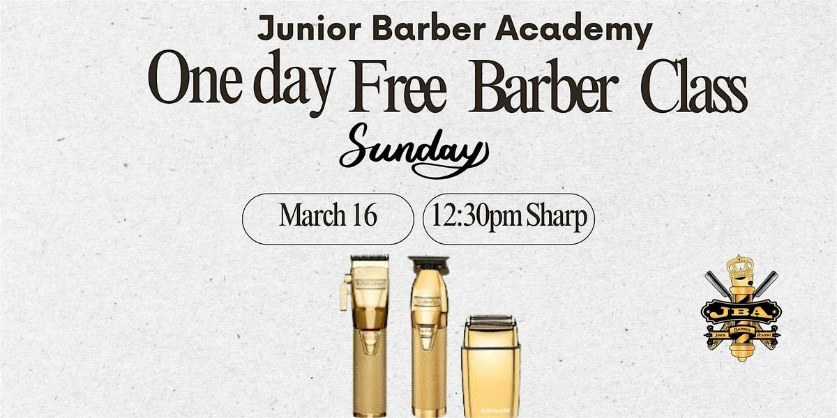 Free Barber Class by Junior Barber Academy, Vision at 3901A Main St, Philadelphia, 16 March 2025 ...