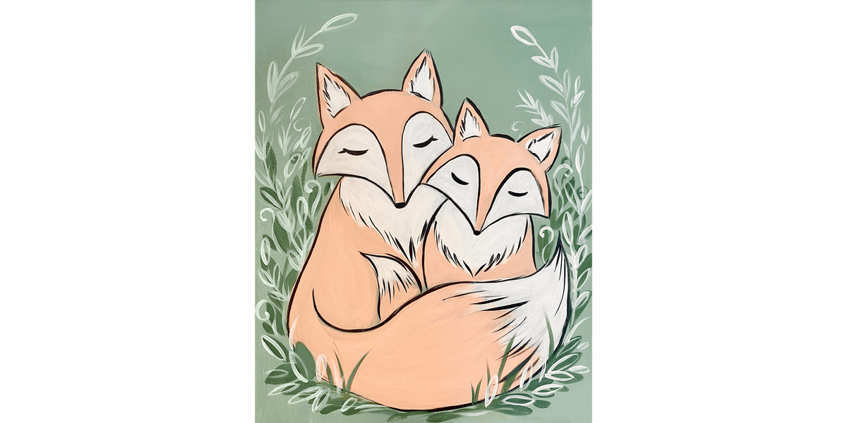 Fox Kit Cuddles - Paint and Sip in Orange County | Classpop!™, Pinot's Palette Rancho Santa ...