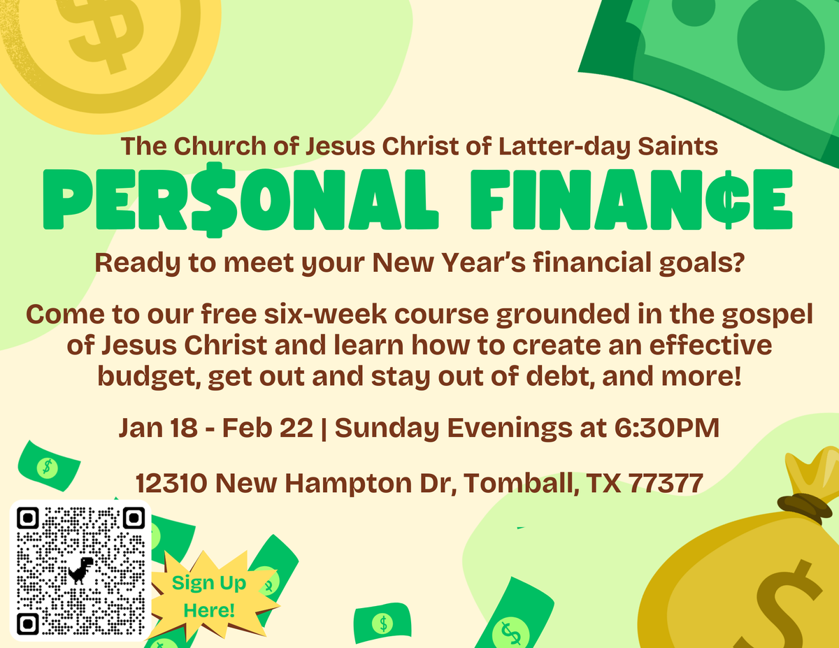 Personal Finance Self-Reliance Class, The Church of Jesus Christ of ...