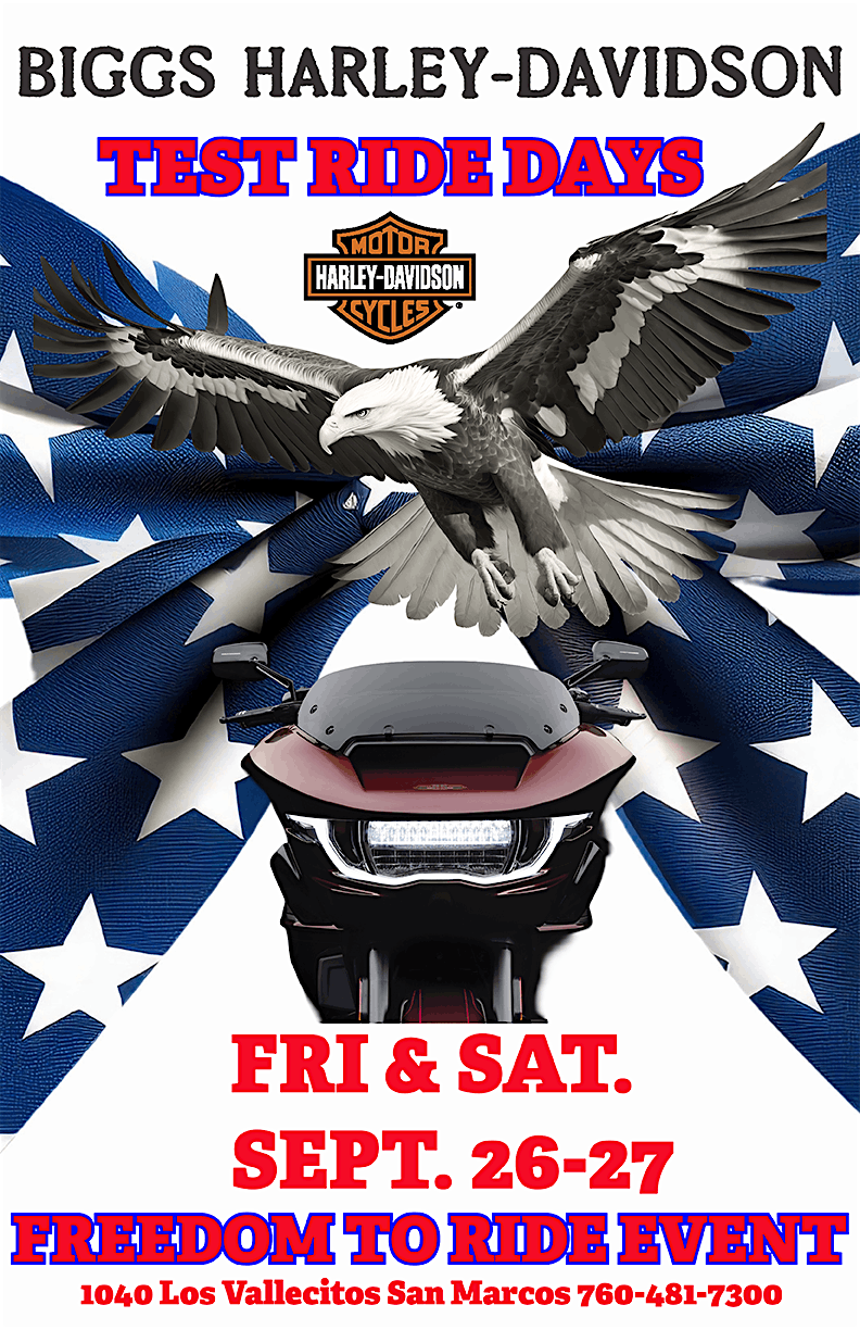 Biggs Harley-Davidson Test Ride Days, Biggs Harley-Davidson, San Marcos ...