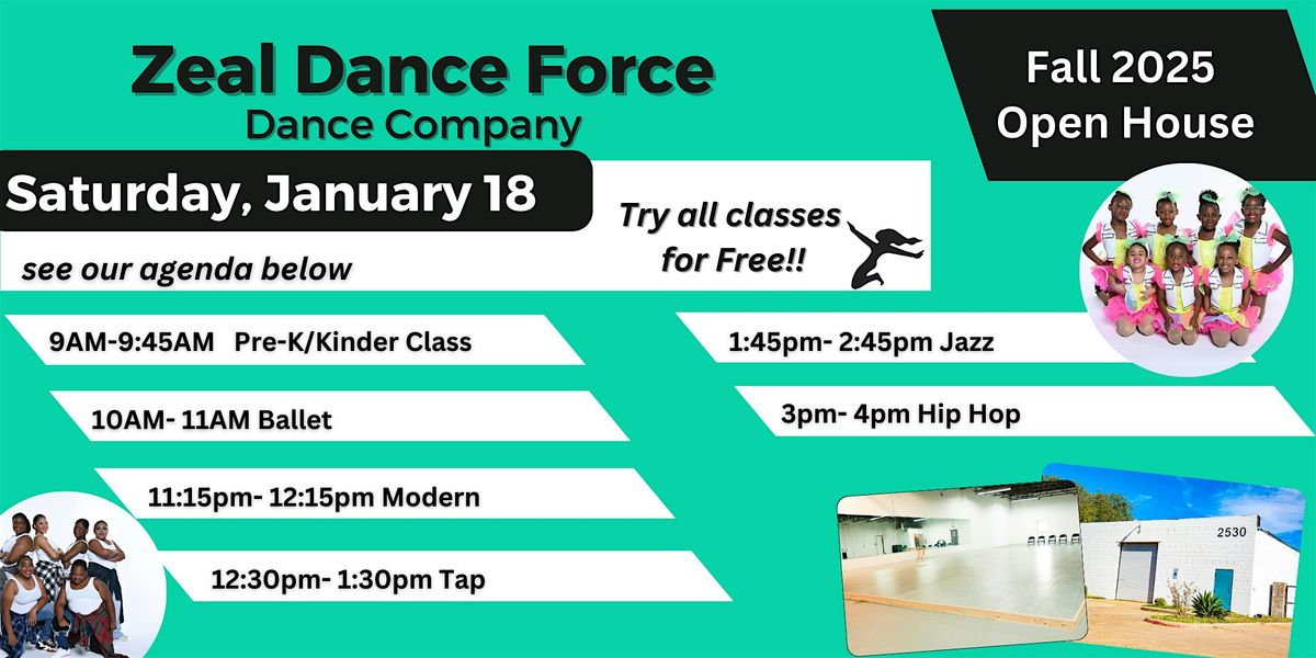 Day of Dance- Spring 2025 Open House, Zeal Dance Force Dance Studio ...