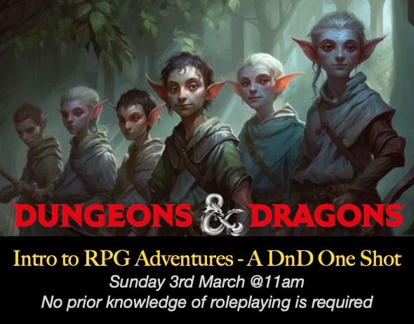 Intro to RPG Adventures - A DnD One Shot, Incom Gaming, Cheltenham ...