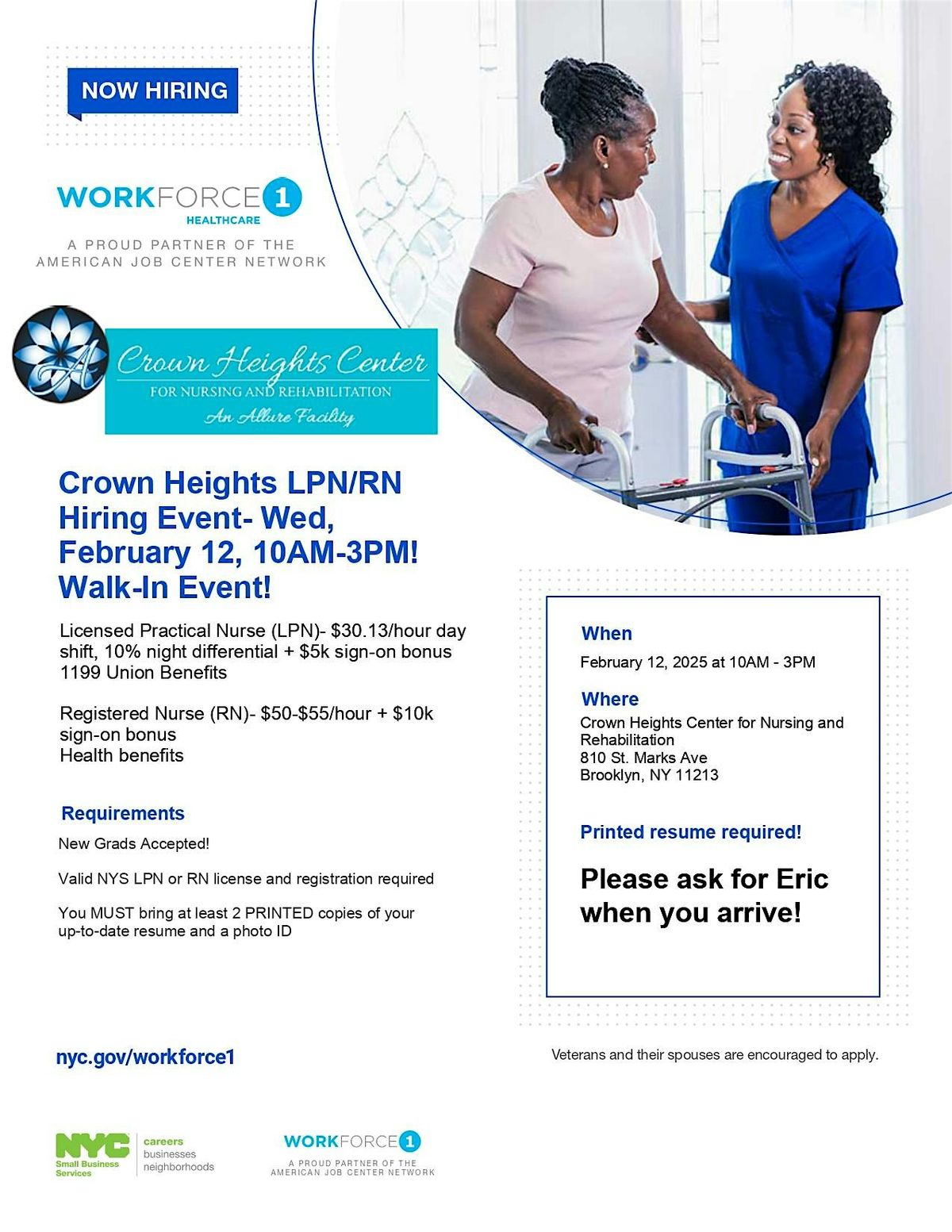 Crown Heights LPN/RN Hiring Event- Wed, February 12, 10AM-3PM!, 810 St ...