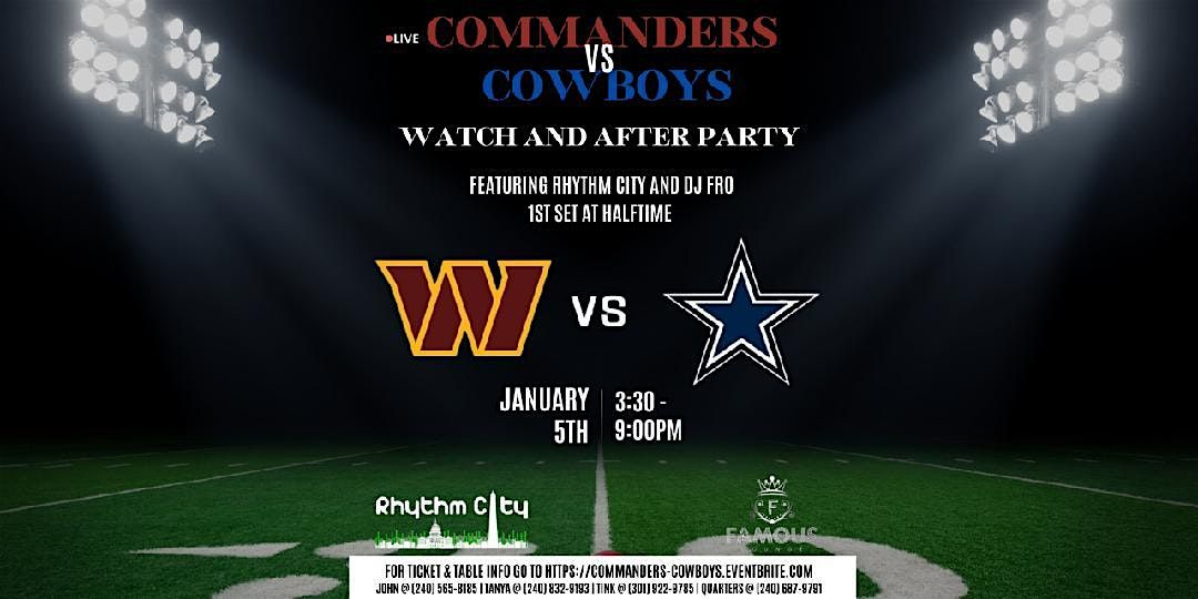 Commanders/Cowboys Watch and After Party, Famous Lounge Restaurant ...