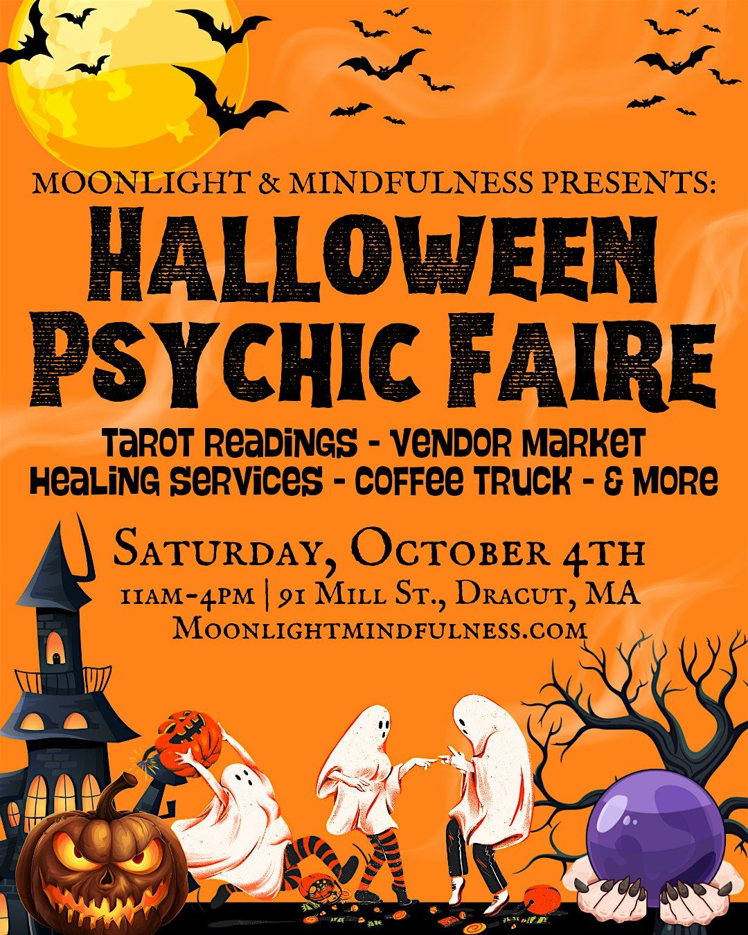 Halloween Psychic Faire & Vendor Market, Moonlight & Mindfulness ...