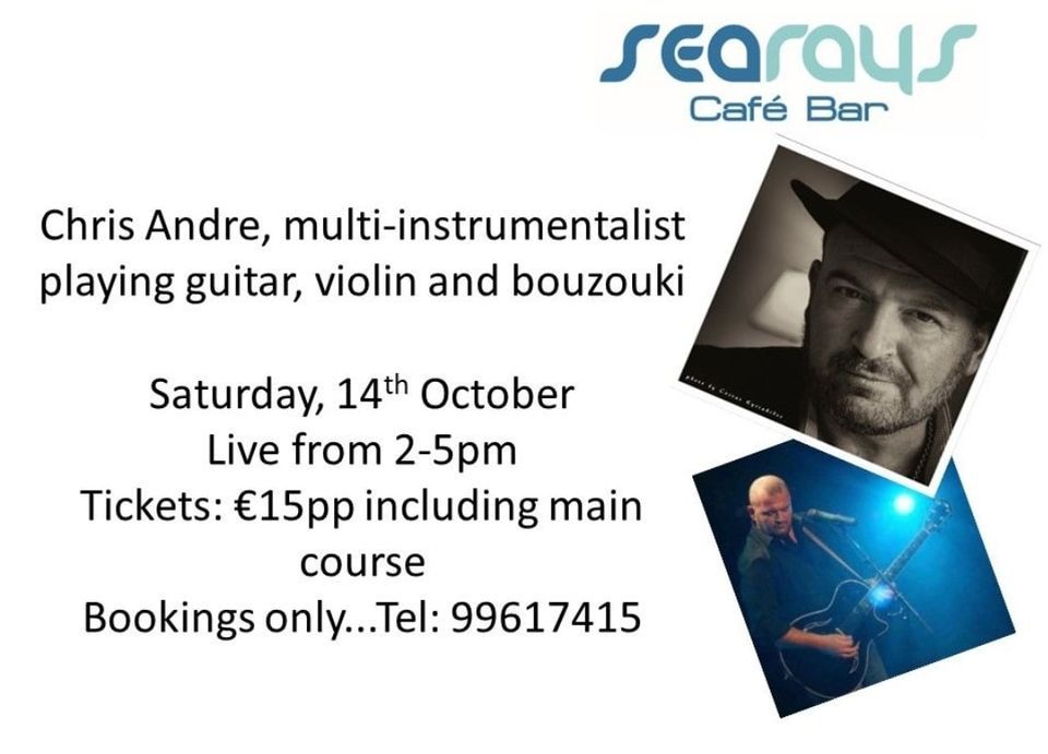 Chris Andre live at Searays, Searays Cafe Bar, Germasogeia, 14 October ...