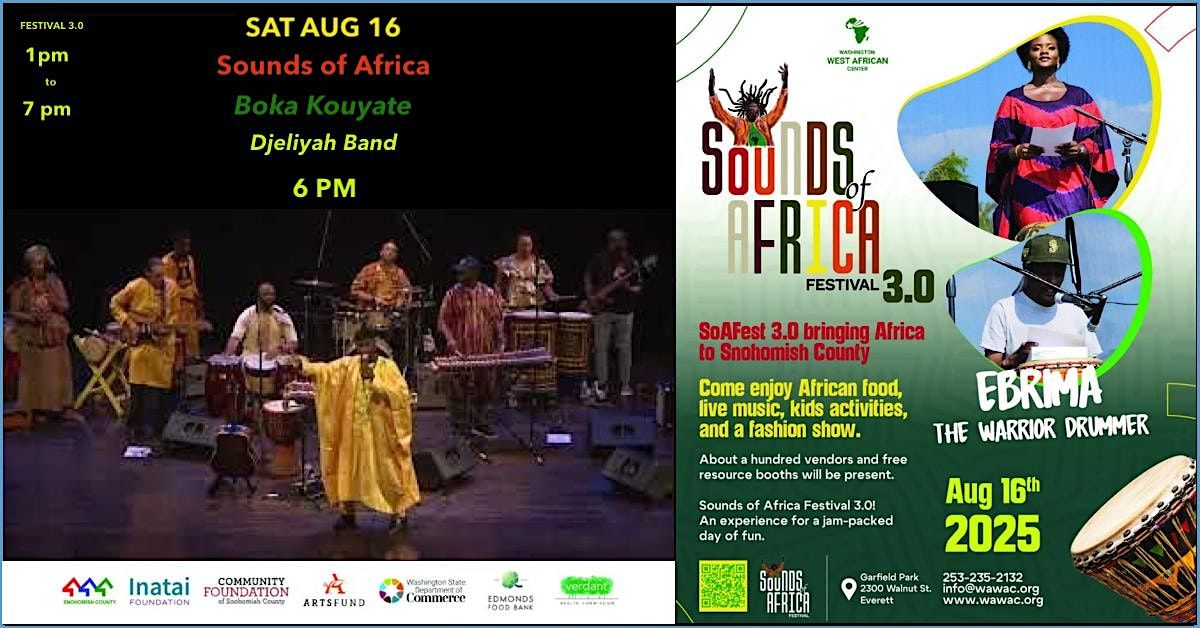 Sounds of Africa Presents ... Boka Kouyate "Djeliyah Band", Garfield ...