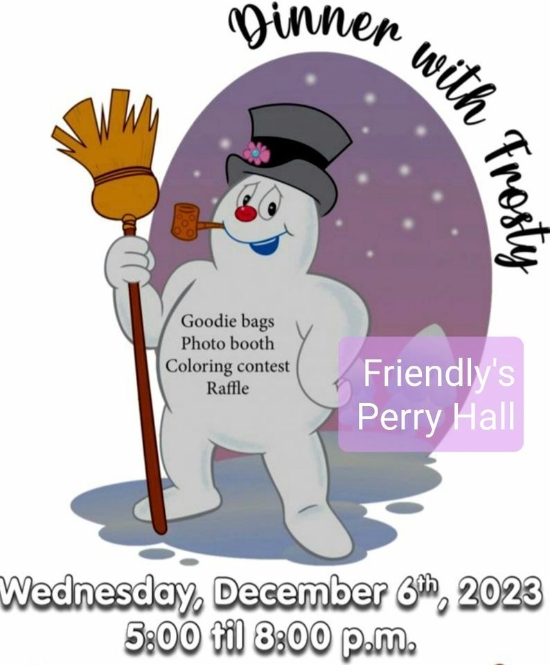 Dinner with FROSTY! , Friendly's (9551 Bel Air Road, Baltimore,MD), Nottingham, December 6 2023 ...
