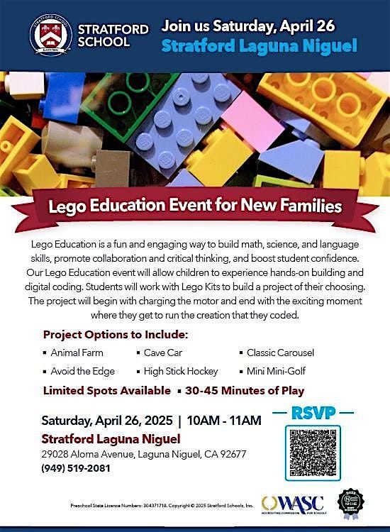 Lego Education Event - Builders with Big Ideas!, Stratford School ...