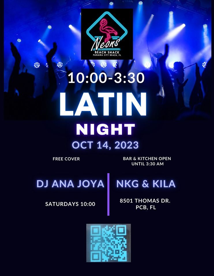Latin Night, Neons Beach Shack, Panama City, October 14 to October 15 ...