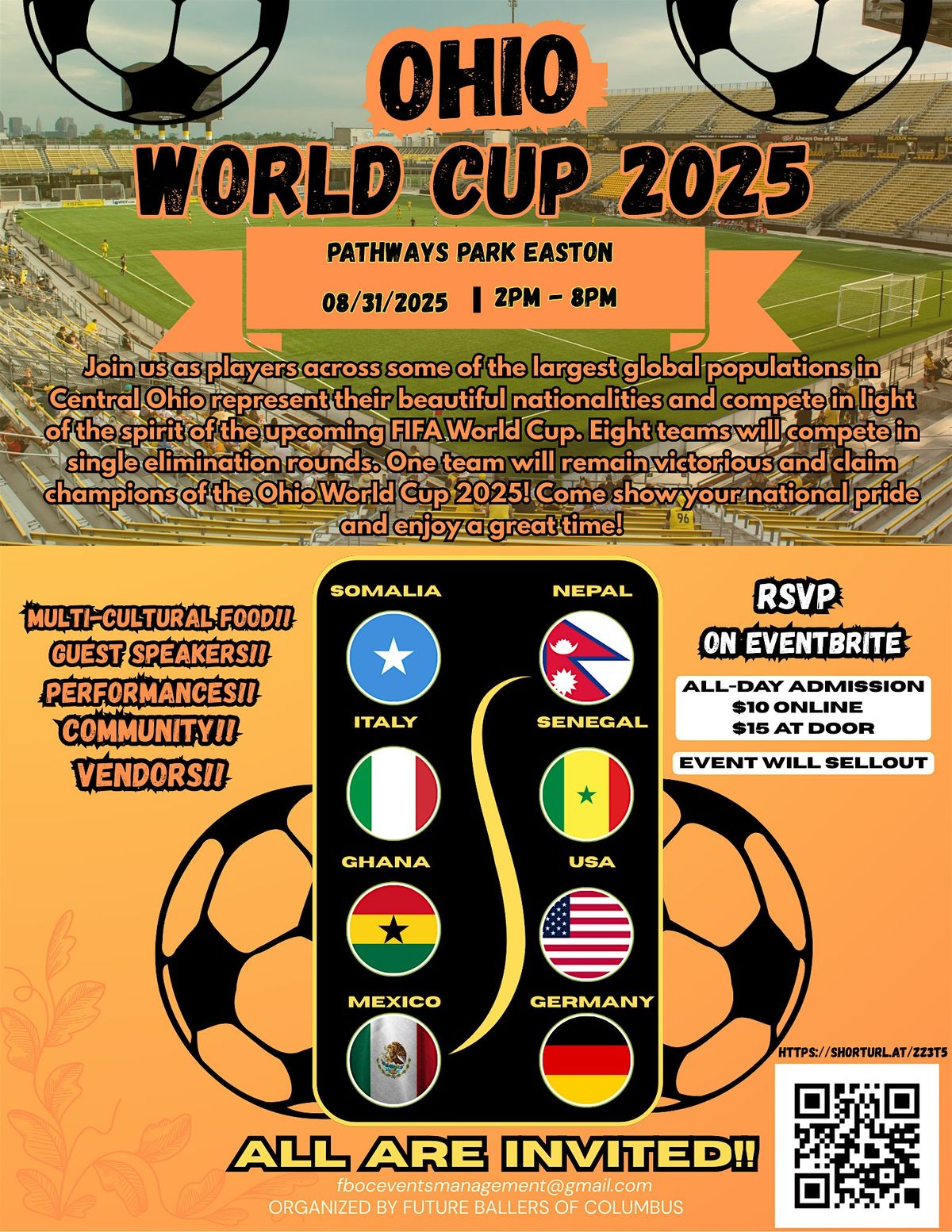 OHIO World Cup 2025, Pathways Park, Columbus, 31 August 2025 | AllEvents