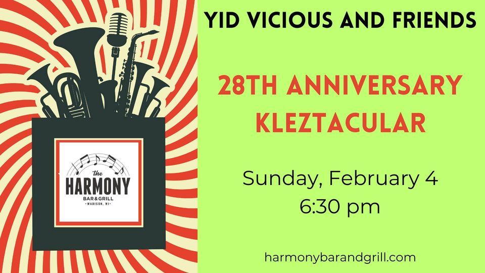 28th Anniversary Kleztacular, Harmony Bar & Grill, Madison, 4 February ...