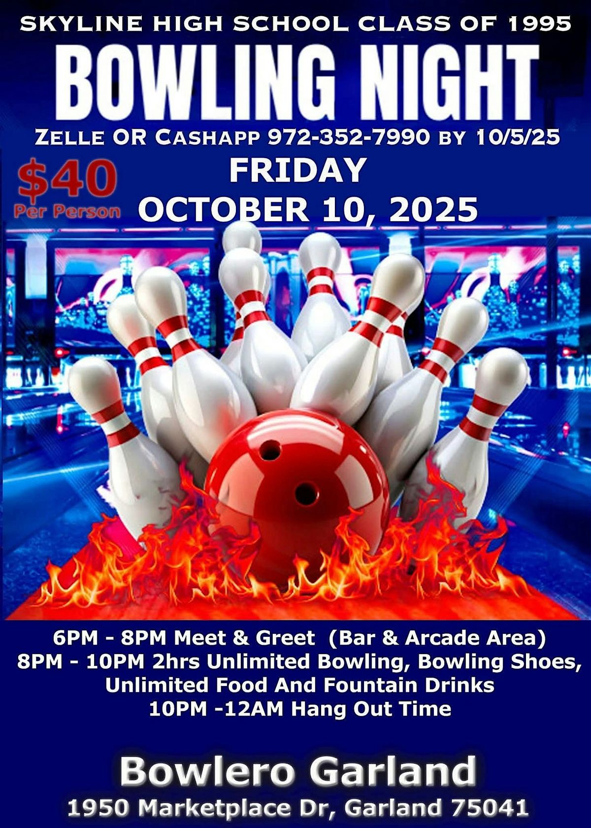Skyline HS Class of 95 - 30 Yr Reunion Meet & Greet/Bowling, Bowlero ...