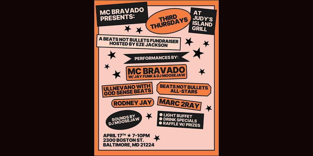 MC Bravado Presents: Third Thursdays at Judy’s Island Grill, 2300 ...