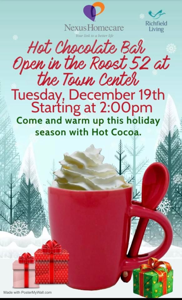 Nexus Homecare’s Hot Chocolate Bar at Richfield Retirement, Richfield ...