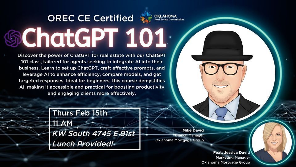 Chat GPT 101 CE Class for Realtors, Keller Williams Realty Preferred South Tulsa & Broken Arrow ...