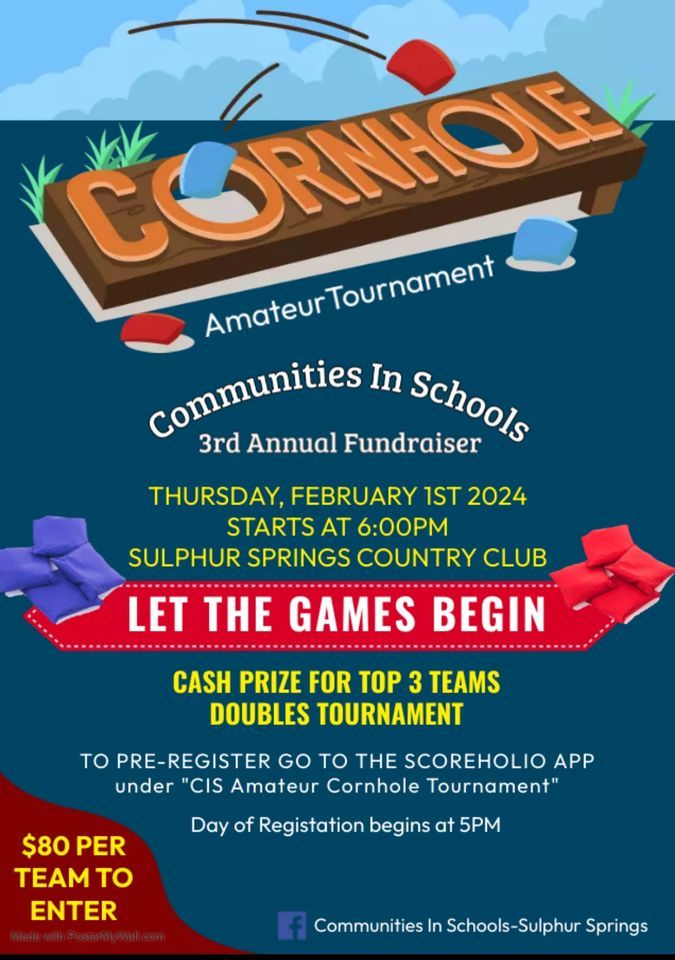 Third Annual Amateur Cornhole Tournament , Sulphur Springs Country Club ...