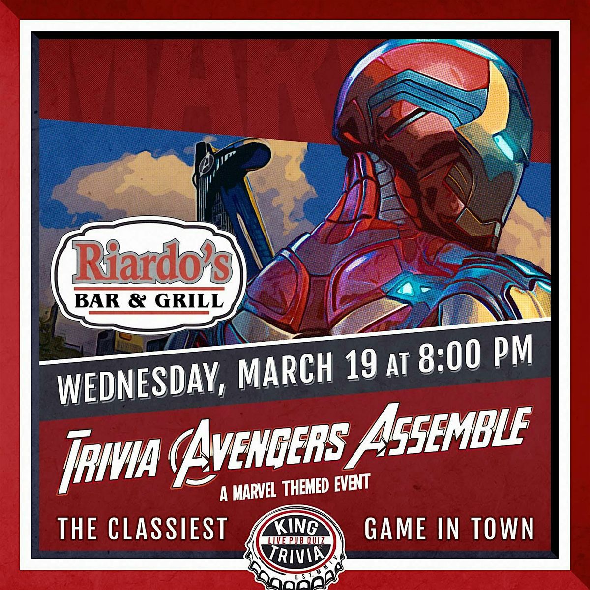 Marvel MCU Trivia at Riardos Bar & Grill, Riardo's Bar & Grill, New ...